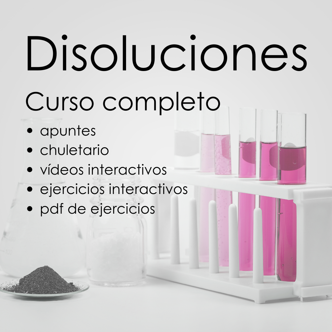 2ºESO: Curso de DISOLUCIONES completo (19,95€) » Mundo Liceo